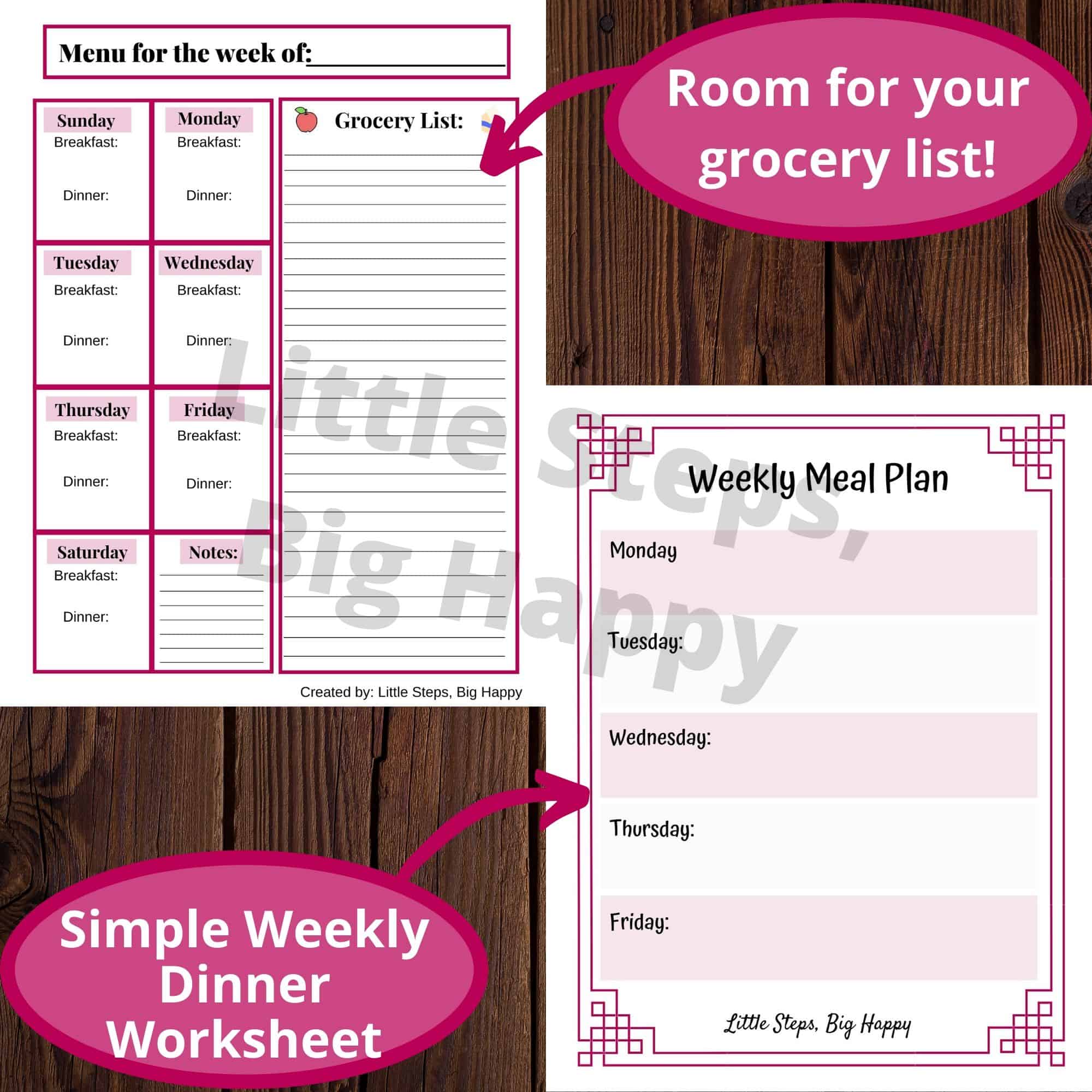 How to Meal Plan in 4 Simple Steps – Little Steps, Big Happy