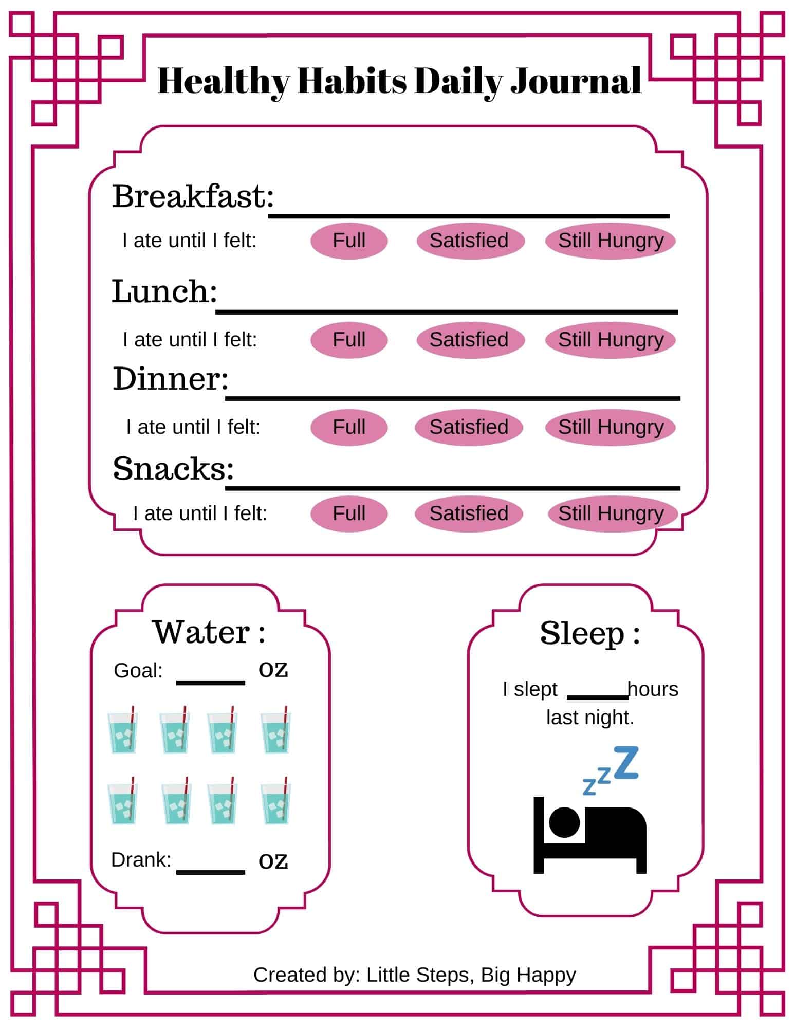 How to Keep a Food Journal for Effective Weight Loss – Little Steps ...